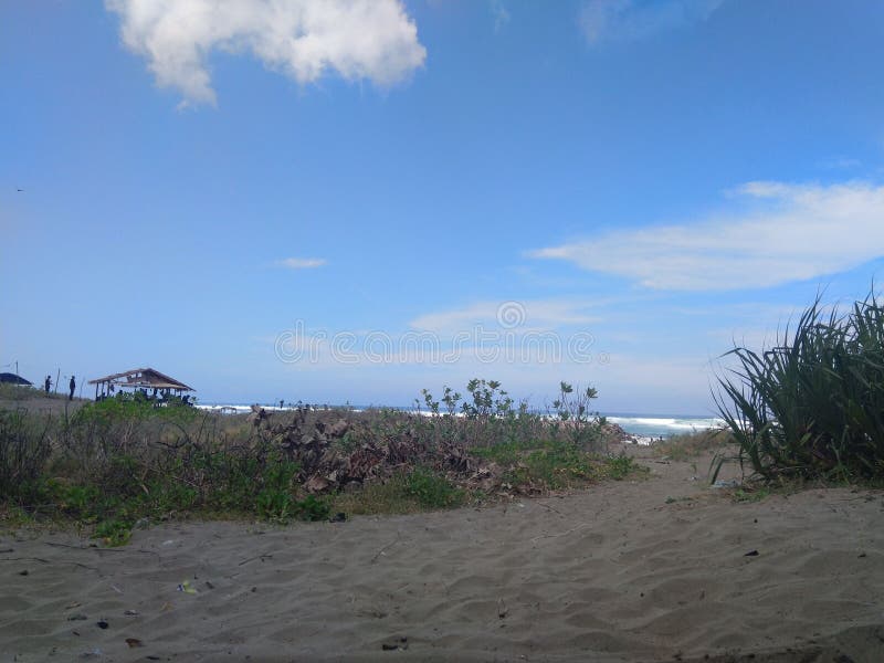 Sunny Beach during the Day with Blue Sky Holiday Stock Image - Image of ...