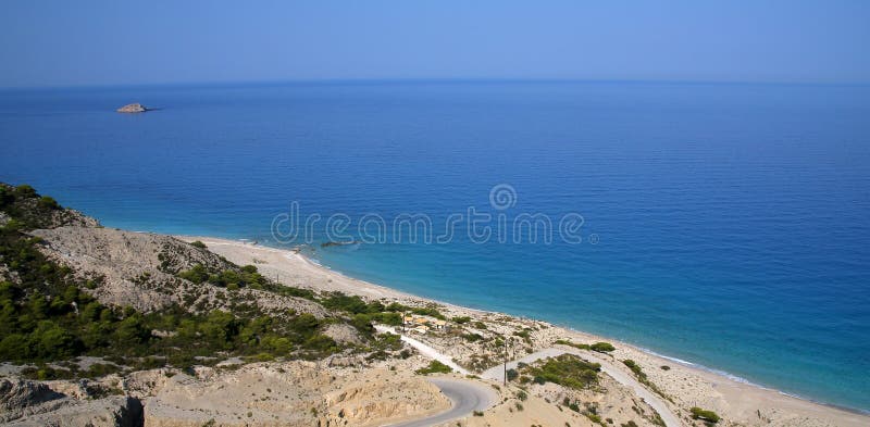 Sunny beach in Greece stock photo. Image of coast, sand - 32772754