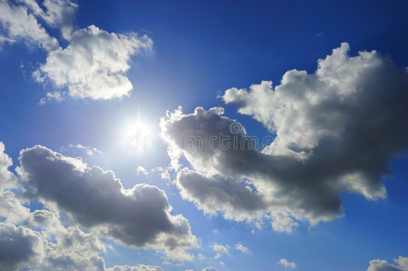 Sunny blue sky stock image. Image of cloudscape, blue - 13741293