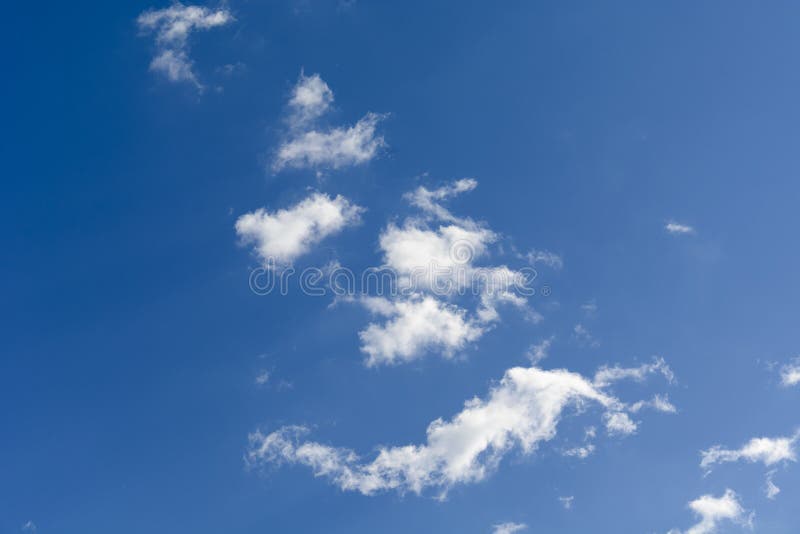 Sunny Blue Sky with Clouds in Spring Time . Stock Photo - Image of ...