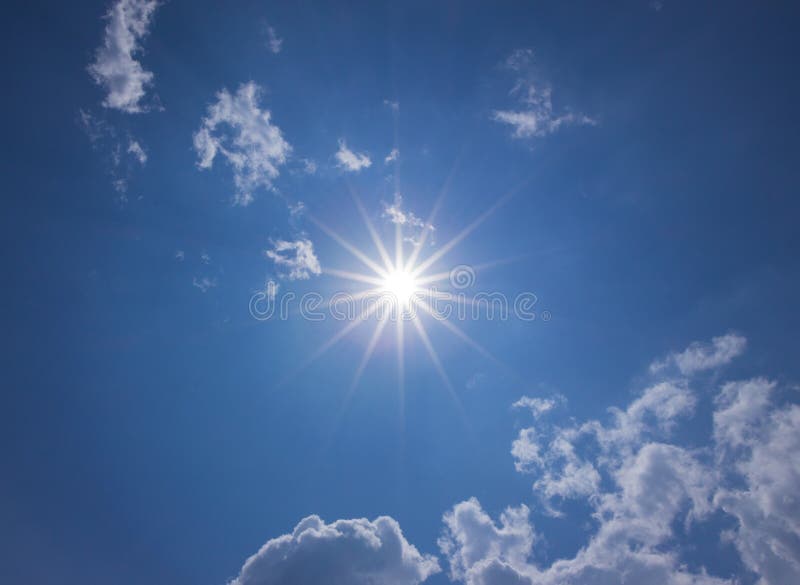 Sunny Blue Sky stock image. Image of light, midday, blue - 34626817