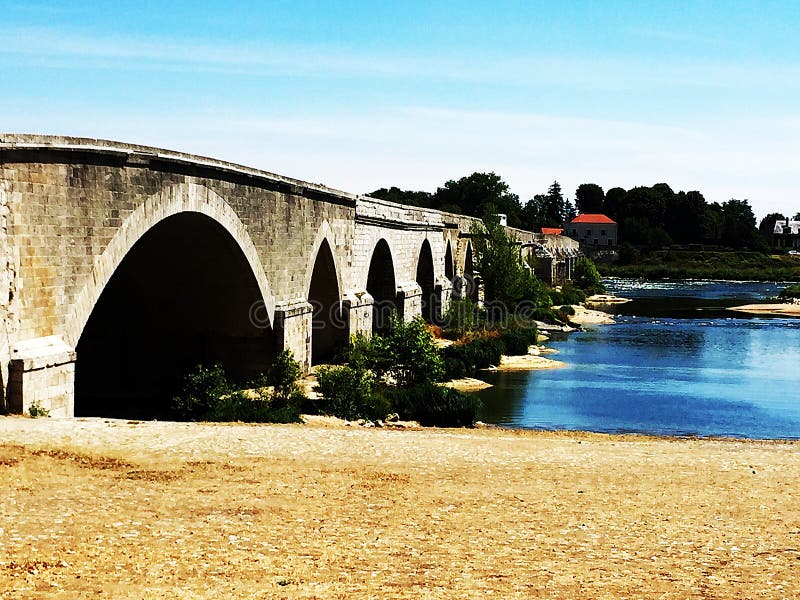 Sunny bridge stock image. Image of full, river, architecture - 90086069