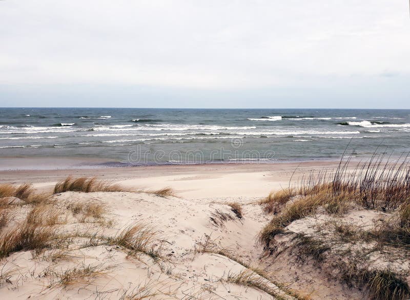 Sunny Sky and the Calm Sea on the Beach of Navodari Stock Photo - Image ...