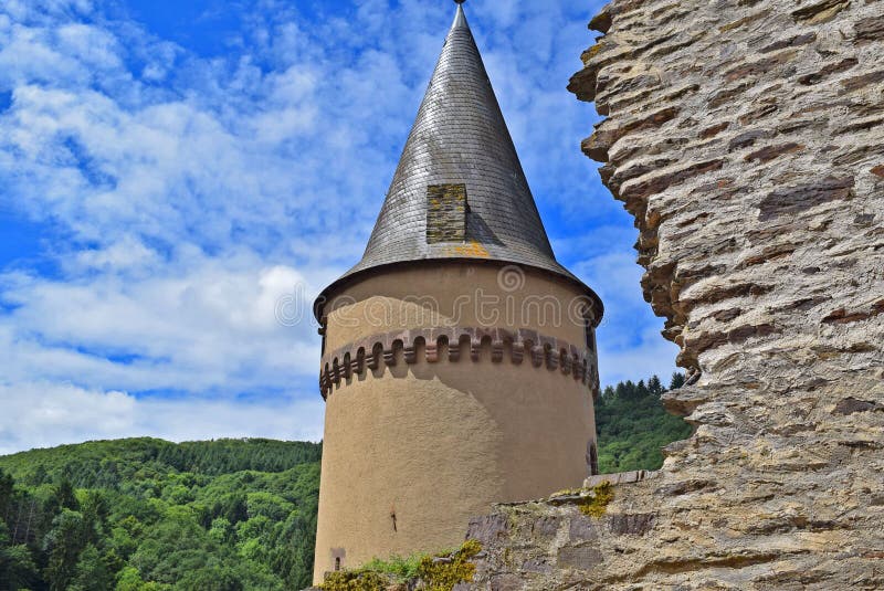 Sunny castle tower stock photo. Image of green, building - 203148814