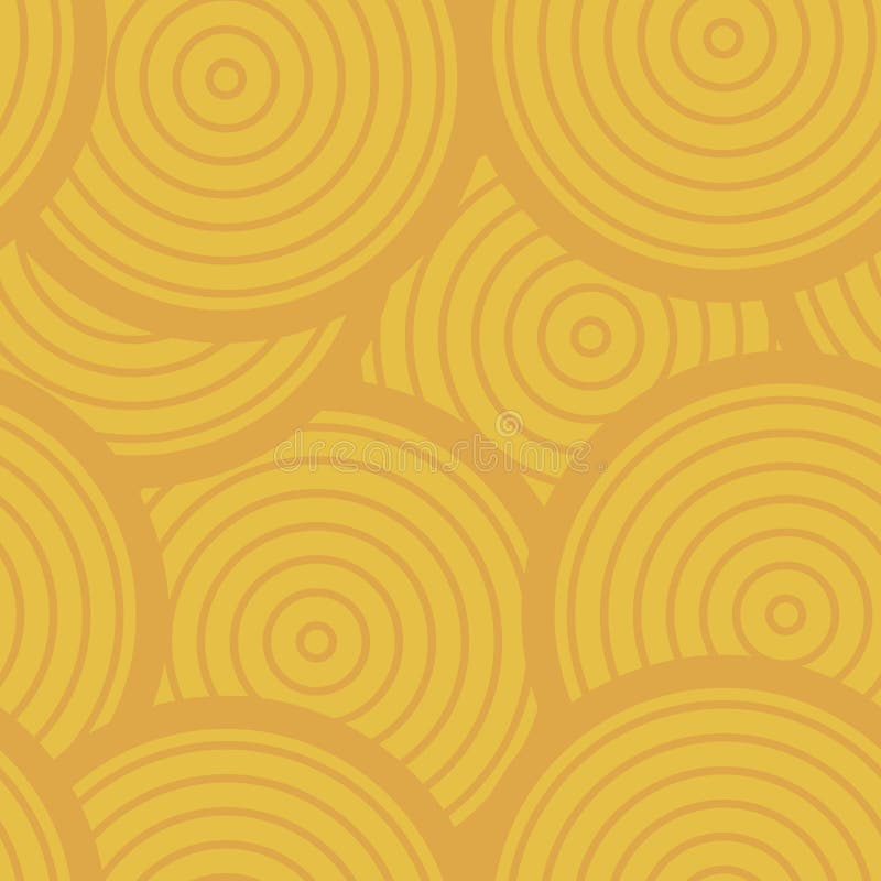 Sunny Circles Seamless Pattern, Vector Background in Warm Colors Stock ...