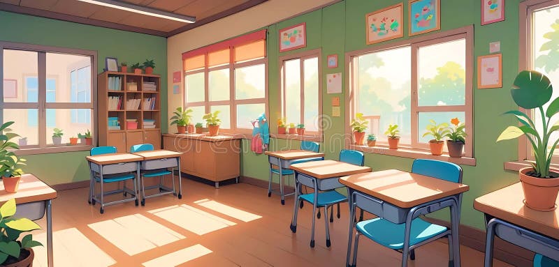 Sunny Classroom: a Bright and Inviting Learning Space Stock ...