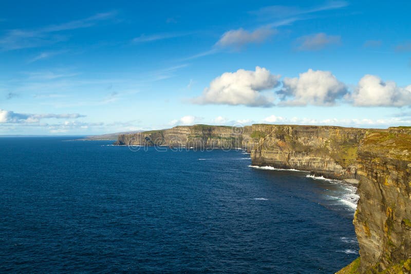 Sunny Cliffs of Moher stock photo. Image of atlantic - 24454184