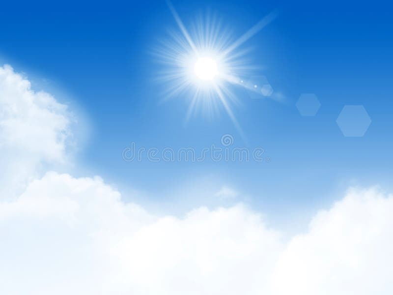 Shiny Sun Bright Clouds Blue Sky Puffy Stock Illustrations – 16 Shiny Sun Bright Clouds Blue Sky ...