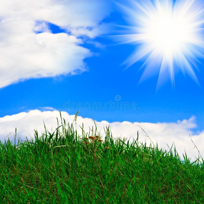 Sunny day stock photo. Image of landscape, sunny, cloud - 9657508