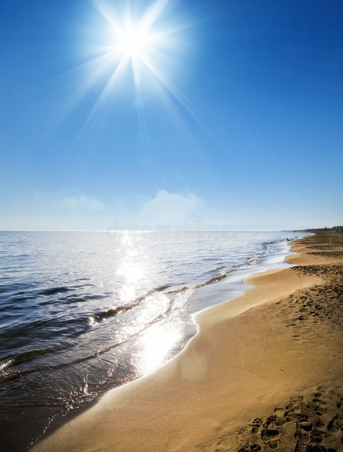Sunny day at beach stock image. Image of seasonal, nature - 119683971