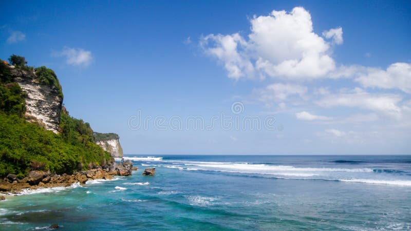 A Sunny Day at Blue Point Beach Bali Indonesia Stock Image - Image of ...