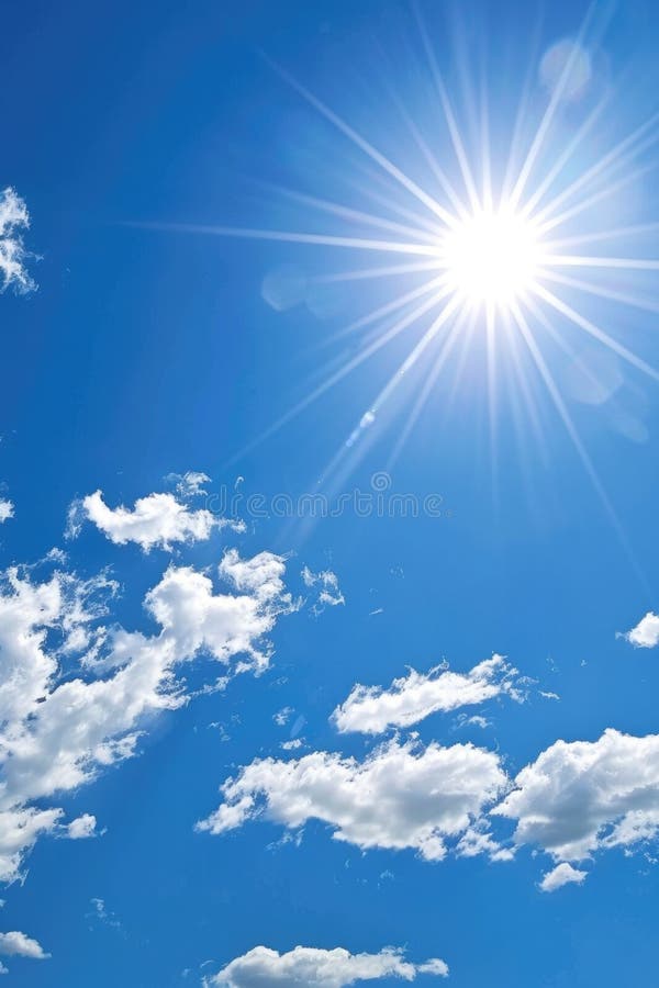 A Sunny Day with Bright Blue Sky and Warm Sunshine Stock Photo - Image ...
