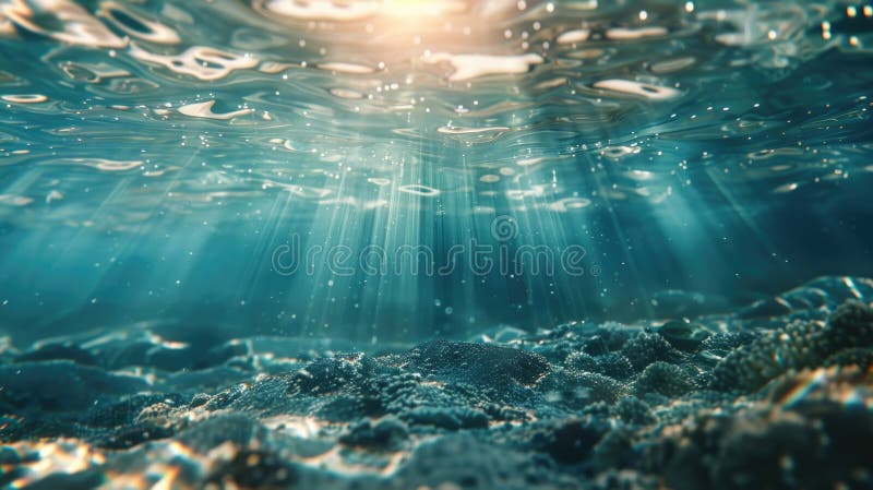 A Sunny Day with a Bright Reflection on the Water Surface Stock Photo ...