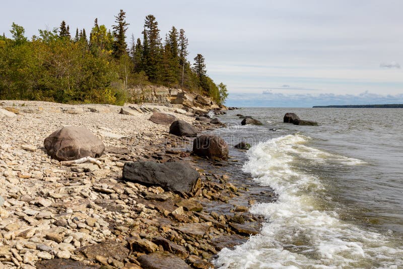 Sunny Day on a Canadian Beach Stock Photo - Image of beachside ...