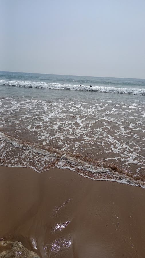 Sunny day clean beach stock image. Image of sunny, blue - 383879707