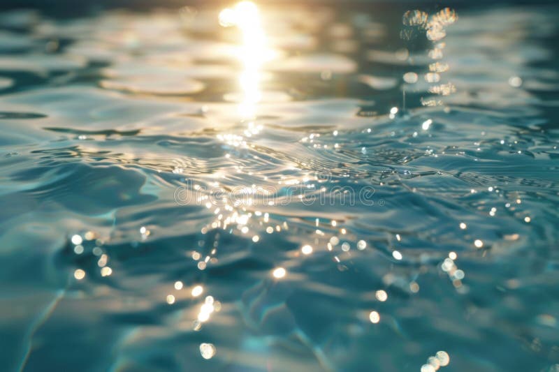 A Sunny Day with a Clear Reflection of the Sky in the Calm Water Stock ...