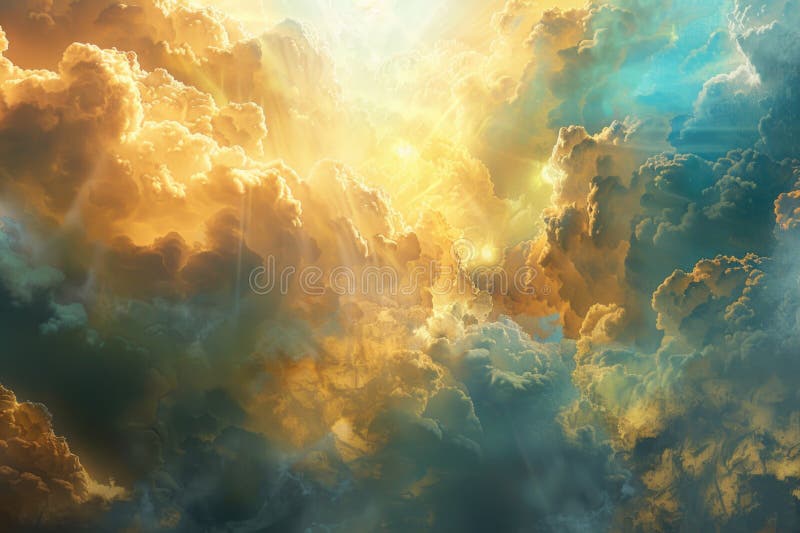 A Sunny Day with Clouds Scattered Across the Blue Sky, a Bright Spot of ...