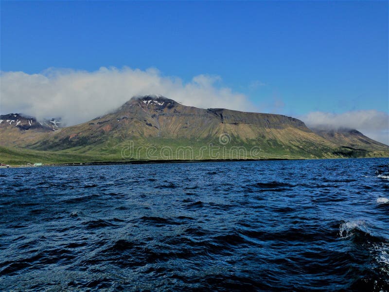 Sunny Day in False Pass, AK Stock Photo - Image of blue, water: 107860500