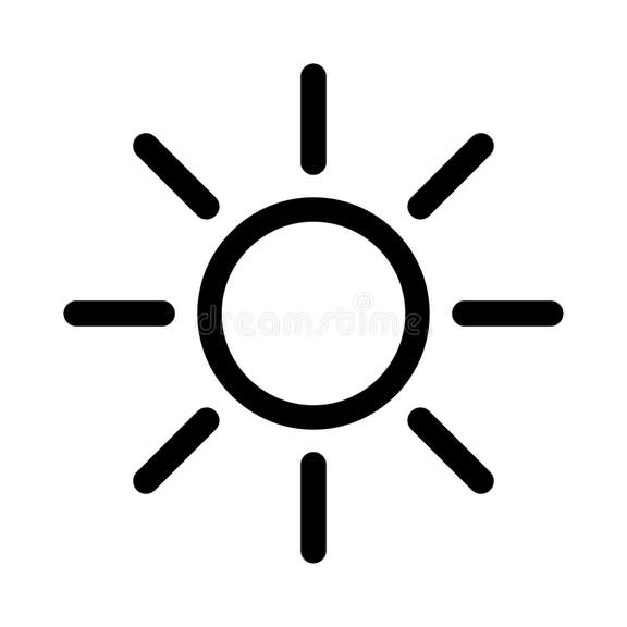 Sunny day icon stock vector. Illustration of symbol - 252637753