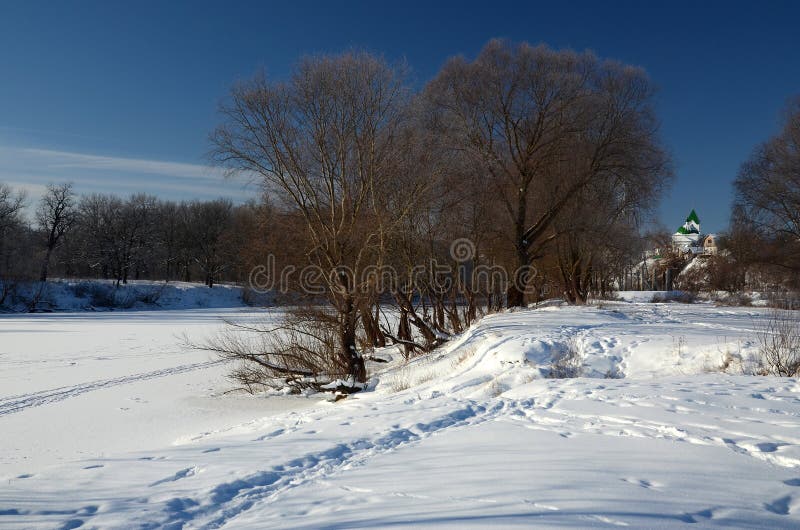 Sunny day in January stock photo. Image of winter, voltage - 39806208