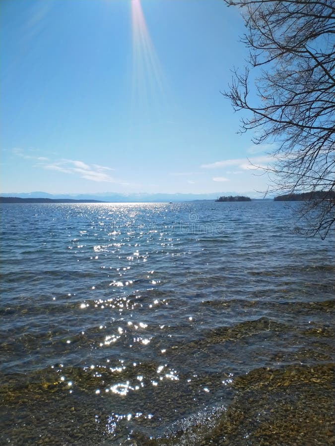 Sunny Day at Lake Starnberg Stock Image - Image of vacation, bavaria ...