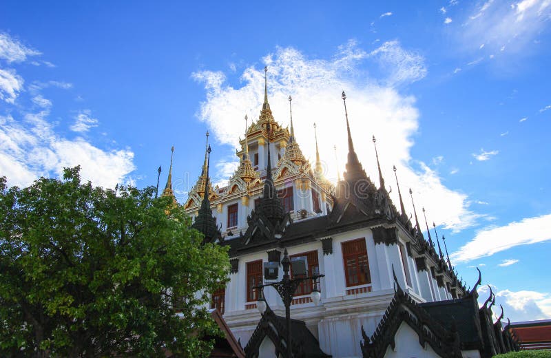 Sunny Day at Loha Prasat,Wat Ratchanaddaram Woravihara Stock Photo ...