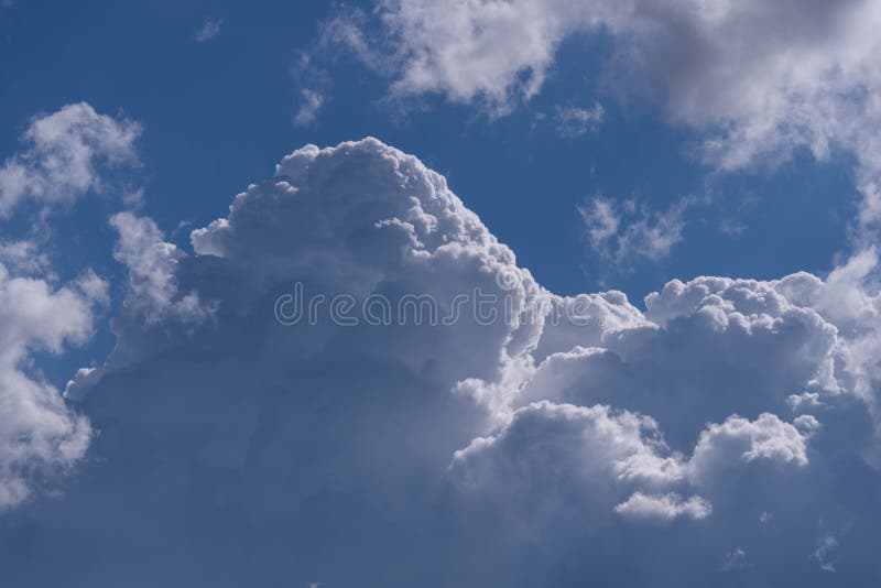 Blue Sky Partly Cloudy Over the Vast Plain. Stock Image - Image of vast ...