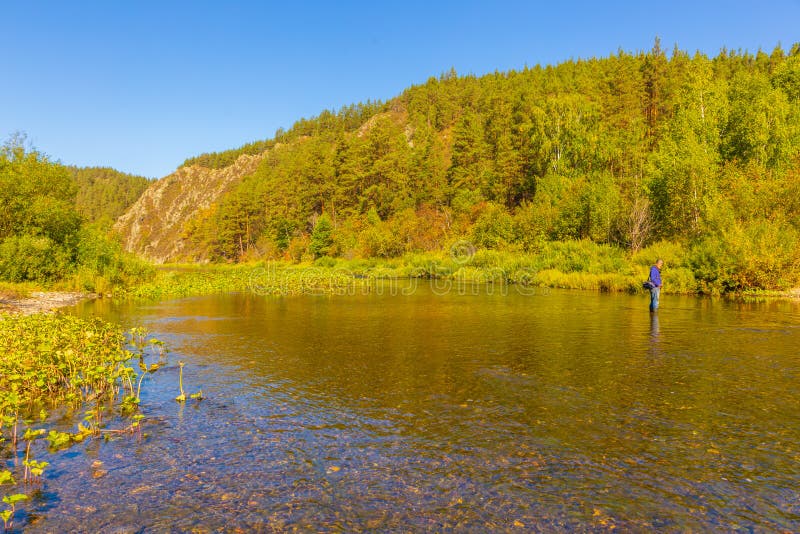 Sunny day on the river. stock image. Image of people - 155429487