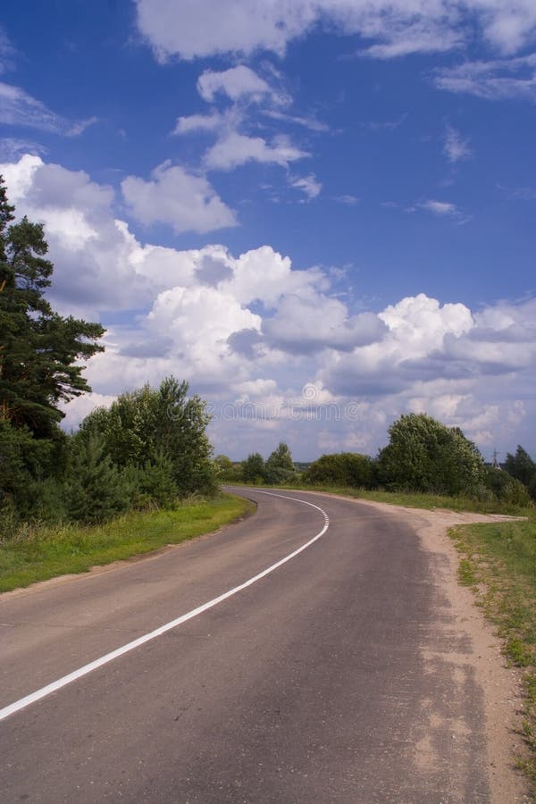 Sunny day road stock image. Image of landscape, beautiful - 1294759