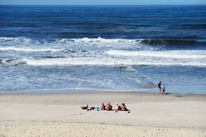 Sunny Day Scene at the Beach Editorial Photo - Image of enjoying ...