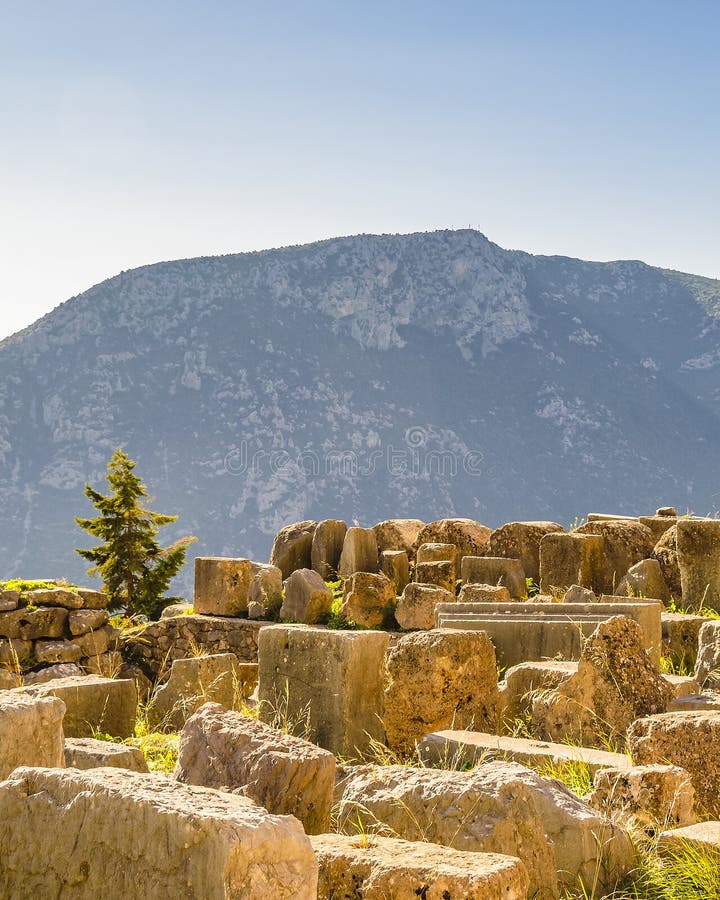 Delphi Sanctuary, Phocis, Greece Stock Photo - Image of site ...