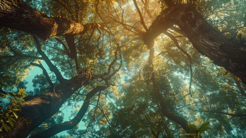 A Sunny Day Scene with Light Shining through a Tree S Canopy, Great for ...