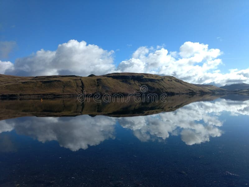 Sunny Day in the Scottish Highlands Stock Photo - Image of peace ...