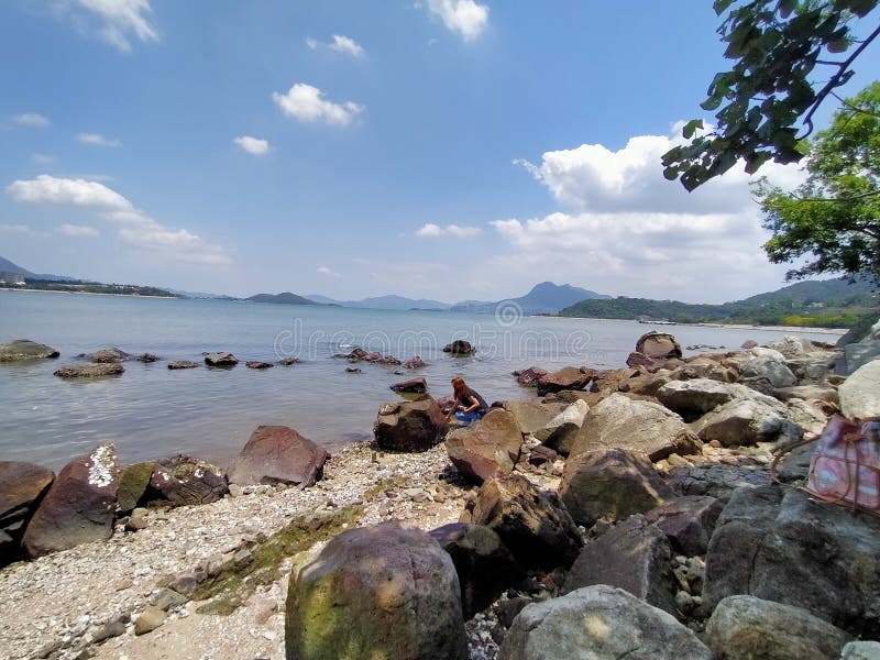 Sunny day on the sea stock photo. Image of beach, coast - 196508130