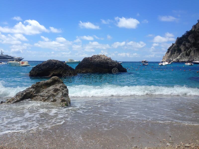 Sunny day by the sea stock photo. Image of coast, rocky - 179304788