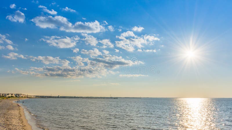 Sunny Day stock image. Image of gulf, path, pier, vacation - 65669547
