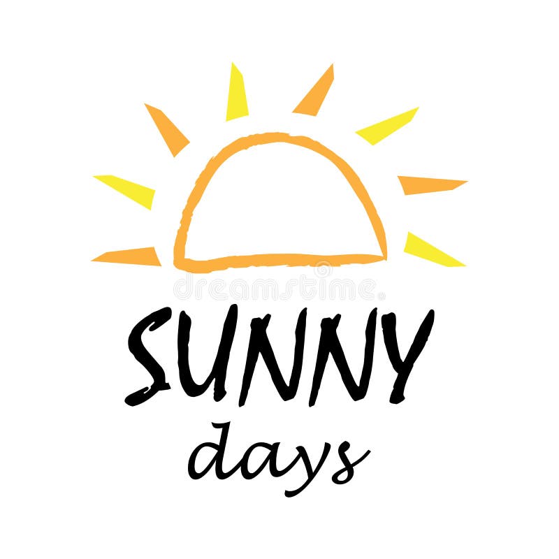 Sunny Days Concept Design stock vector. Illustration of sunny - 121963823