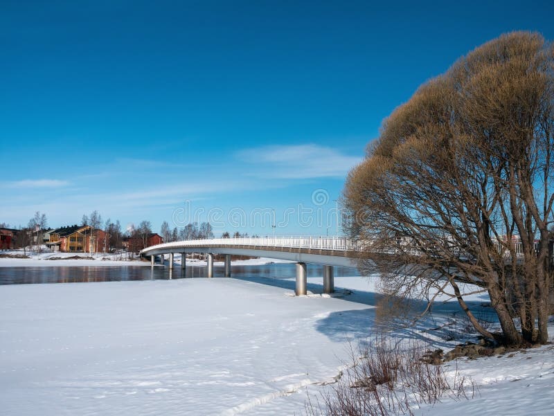 Sunny Early Spring Scenery in Oulu, Finland Stock Image - Image of ...