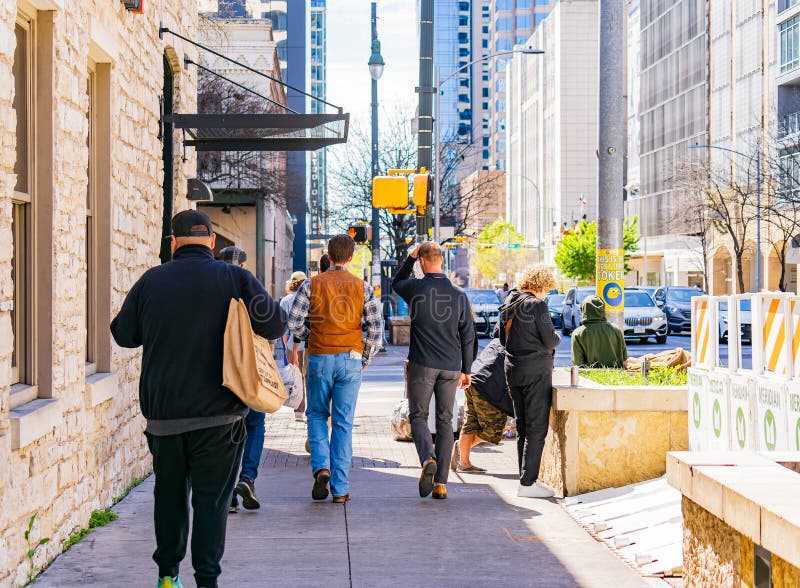 Sunny Exterior View of the Austin Downtown Cityscape Editorial Stock ...