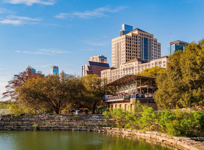 Sunny Exterior View of the Austin Downtown Cityscape Editorial Stock ...