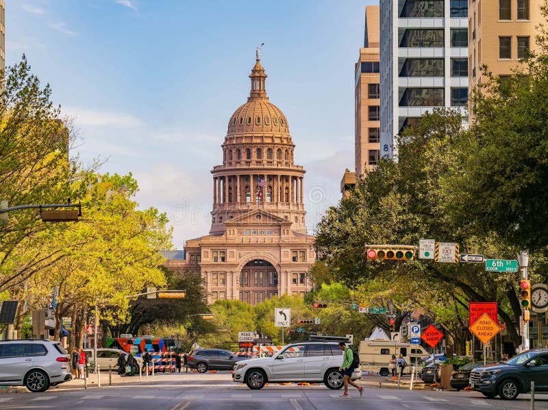 Sunny Exterior View of the Beautiful and Historic Texas Capitol ...