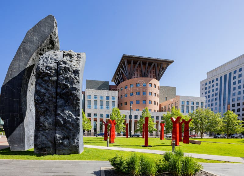 Sunny Exterior View of the Denver Public Library, Central Library ...