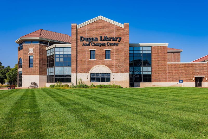 Sunny Exterior View of the Dugan Library and Campus Center Editorial ...