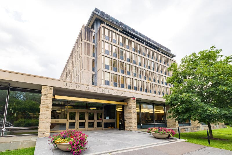 Sunny Exterior View of John M. Olin Library of Cornell University Stock ...