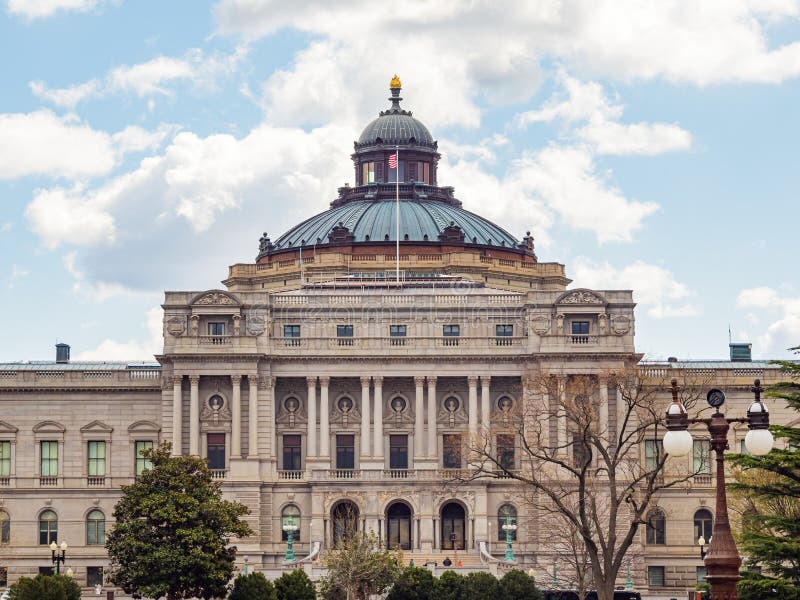 Sunny Exterior View of the Library of Congress Editorial Photography ...
