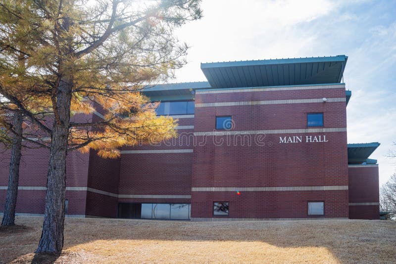 Sunny Exterior View of the Main Hall of Oklahoma State University Tulsa ...