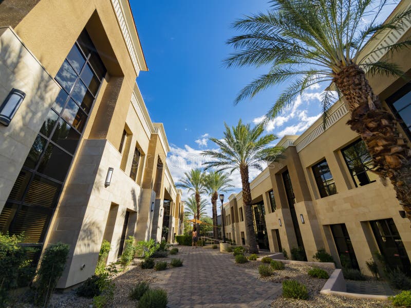 Sunny Exterior View of the Pebble Place Editorial Photography - Image ...