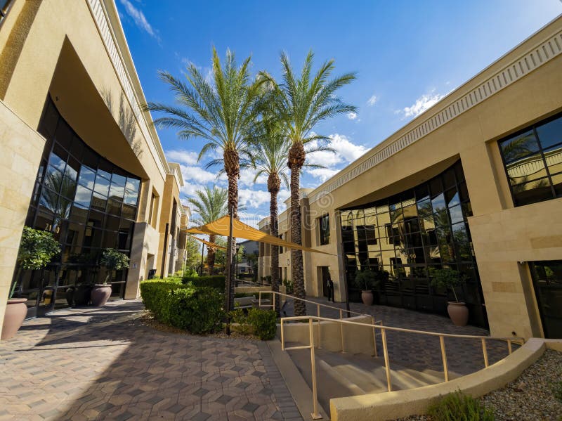 Sunny Exterior View of the Pebble Place Editorial Stock Image - Image ...