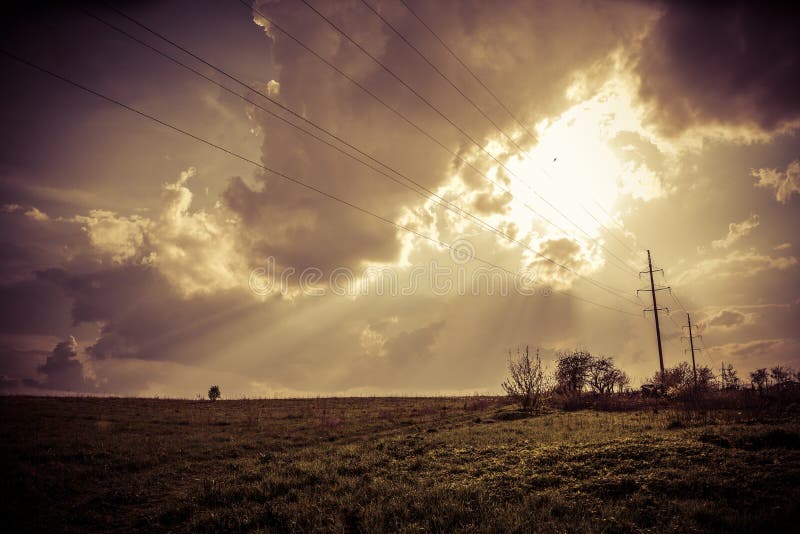 Sunny field stock image. Image of epic, space, fields - 34566383