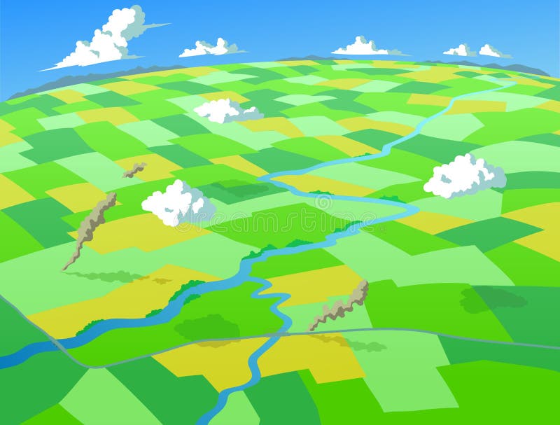 Aerial View Farm Fields Stock Illustrations – 34 Aerial View Farm ...